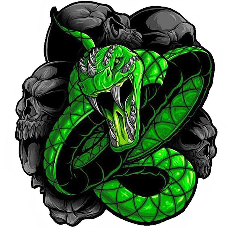 Dödskalle Sticker Orm | Skull Cult