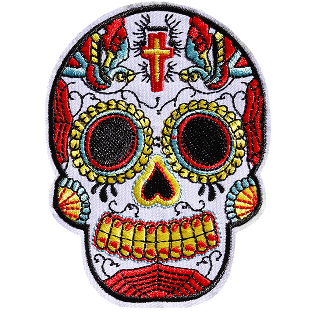 Tygmärke Mexikansk Dödskalle & Skull Cult